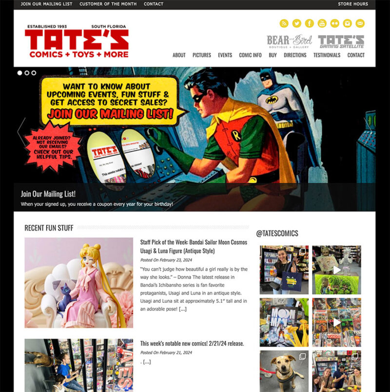 TATE'S Comics + Toys + More | South Florida